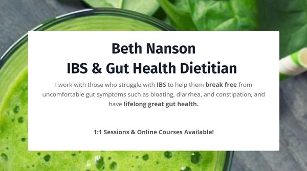 IBS & Gut Health Dietitian - Beth Nanson